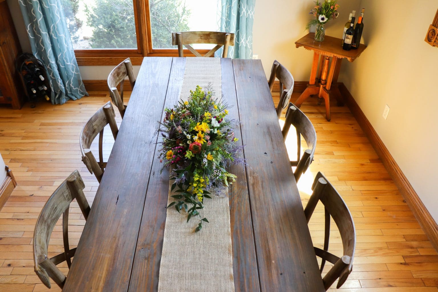DIY Farmhouse Dining Table - Living in Normal