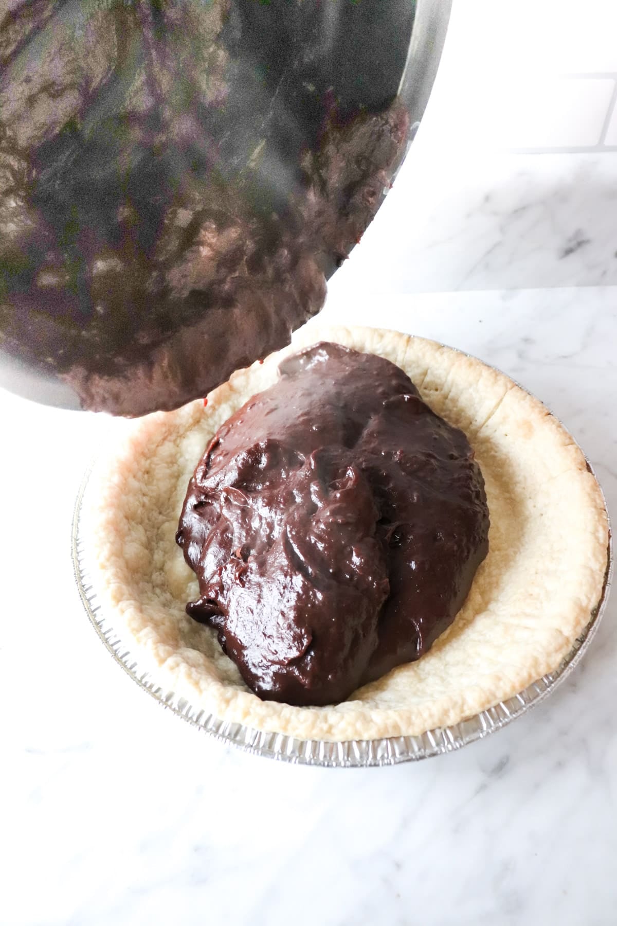 Old Fashioned Chocolate Pie - Living in Normal