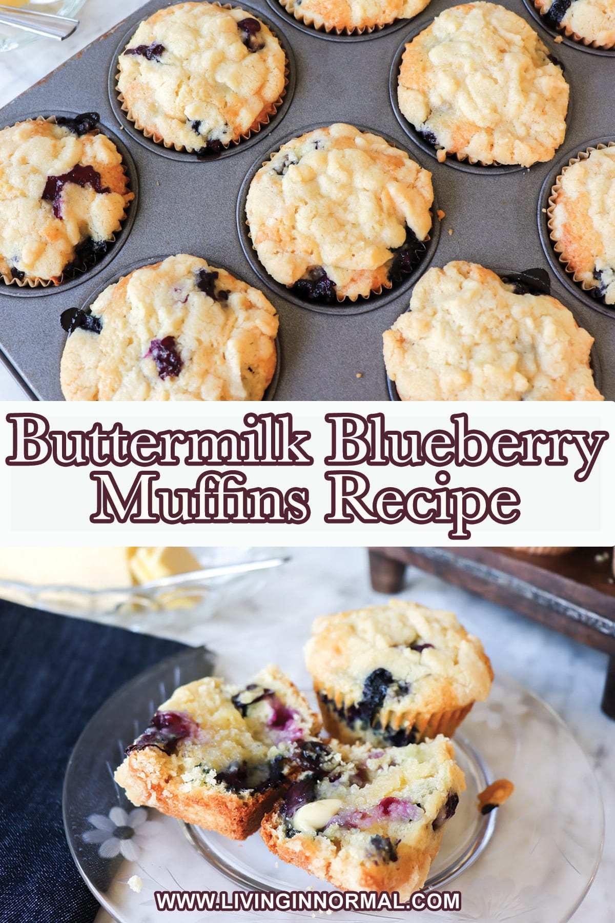 Buttermilk Blueberry Muffins Recipe - Living in Normal