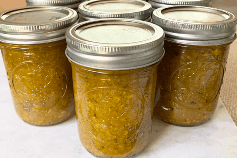 Grandma's Old-Fashioned Zucchini Relish Canning Recipe - Living in Normal