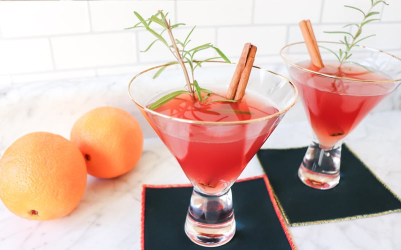 Christmas Cosmopolitan Cocktail Recipe - Living in Normal